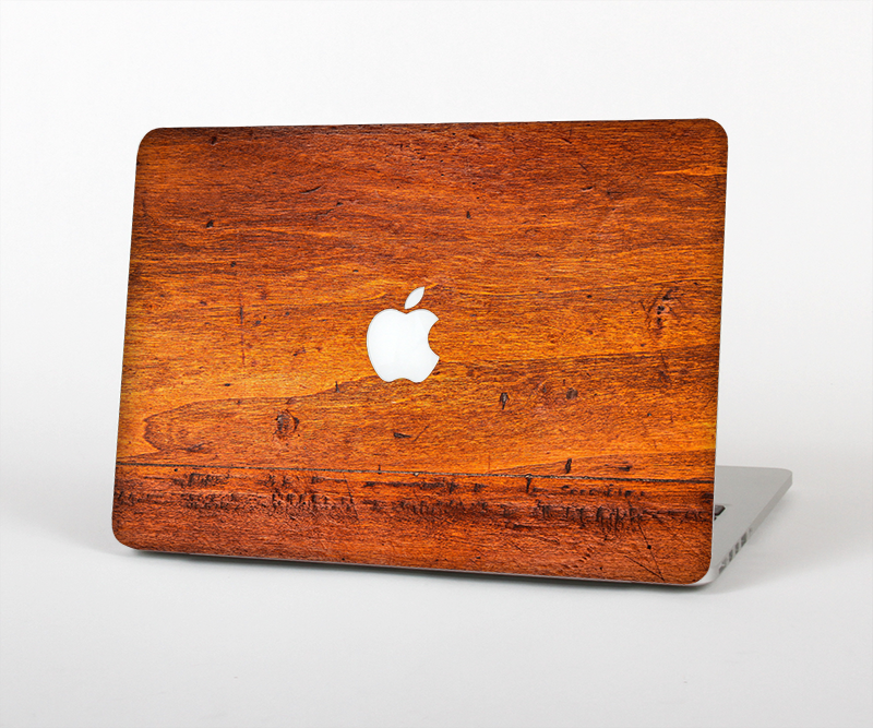 The Red Tinted WoodGrain Skin Set for the Apple MacBook Pro 15" with R ...