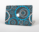 The Retro Blue Circle-Dotted Pattern Skin Set for the Apple MacBook Pr ...
