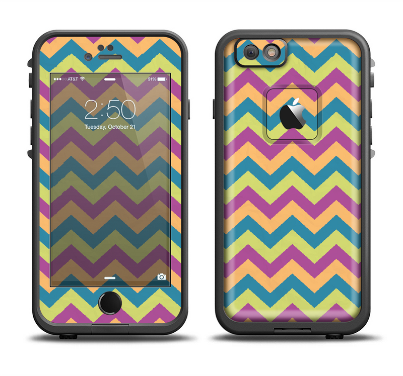 the retro colored green purple chevron pattern Apple iPhone 6/6s Plus ...