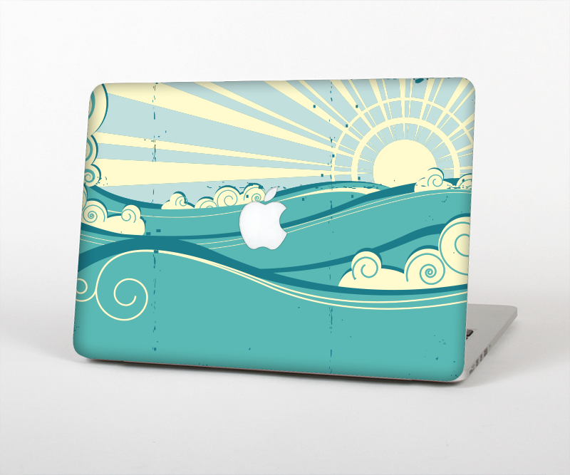 The Retro Vintage Vector Waves Skin Set for the Apple MacBook Pro 15 ...