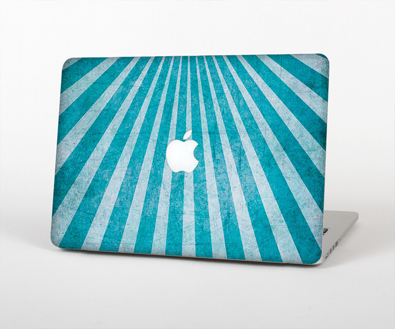 The Scratched Striped Blue Rays Skin Set for the Apple MacBook Pro 15 ...