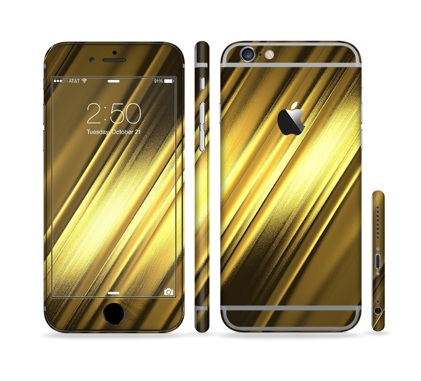 The Shimmering Slanted Gold Texture Sectioned Skin Series for the Appl ...