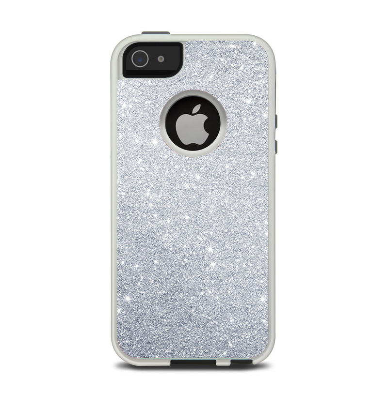 The Silver Sparkly Glitter Ultra Metallic Apple iPhone 5-5s Otterbox C ...
