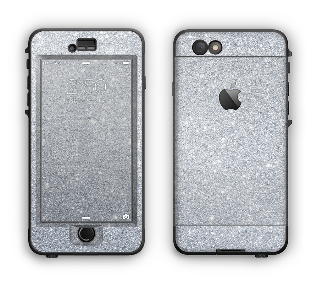 The Silver Sparkly Glitter Ultra Metallic Apple iPhone 6 LifeProof Nuu ...