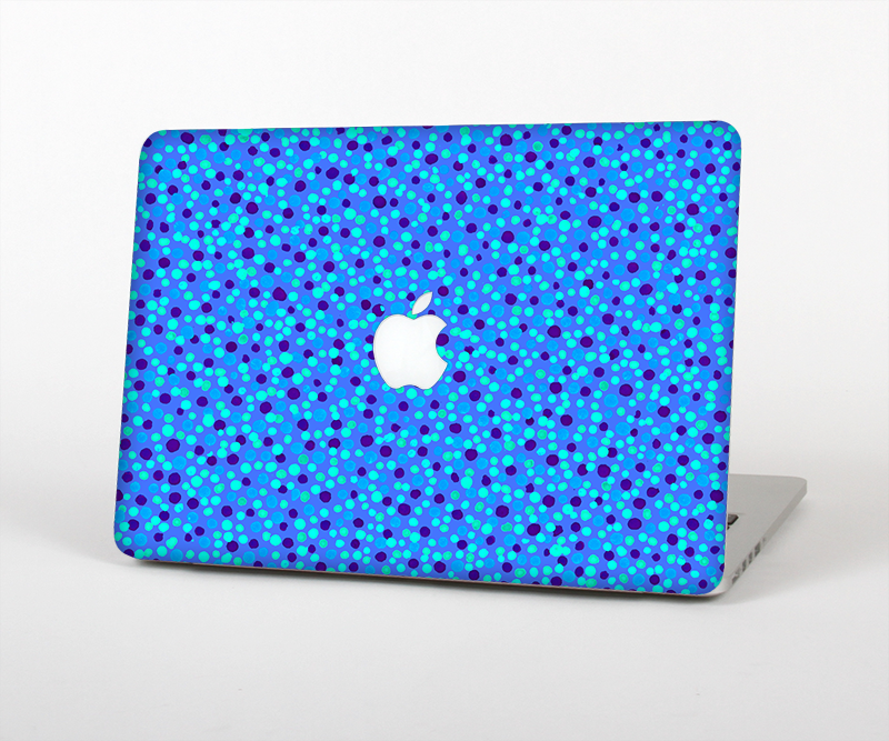 The Small Scattered Polka Dots of Blue Skin Set for the Apple MacBook ...
