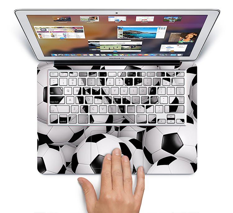 The Soccer Ball Overlay Skin Set for the Apple MacBook Pro 15" with Re ...