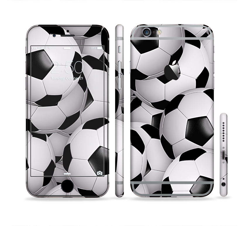 The Soccer Ball Overlay Sectioned Skin Series for the Apple iPhone 6 ...
