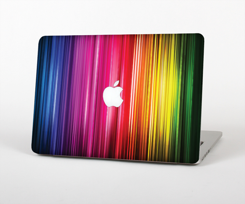 The Straight Abstract Vector Color-Strands Skin Set for the Apple MacB ...
