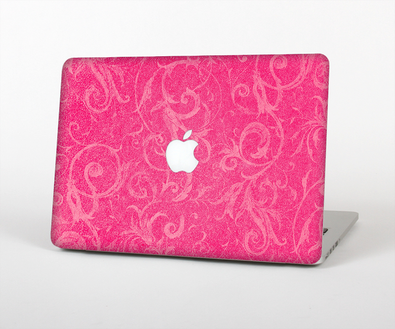 The Subtle Pink Floral Laced Skin Set for the Apple MacBook Pro 15" wi ...