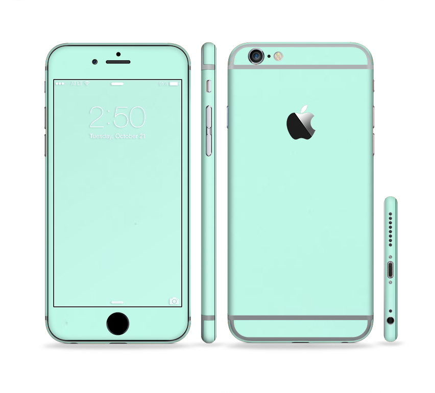 The Subtle Solid Green Sectioned Skin Series for the Apple iPhone 6/6s ...