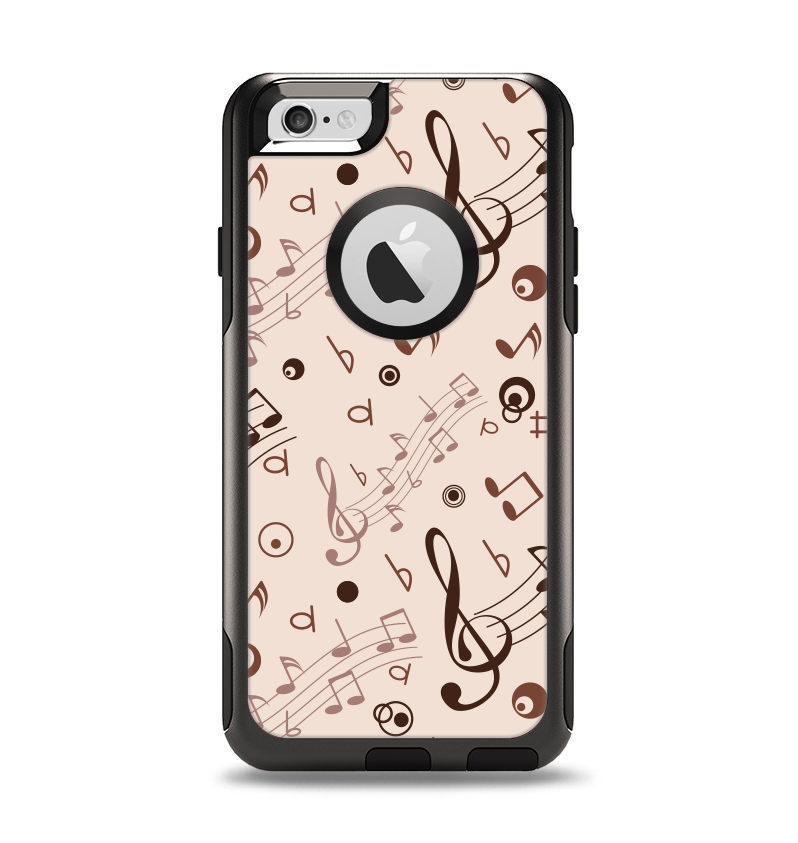 The Tan Music Note Pattern Apple iPhone 6 Otterbox Commuter Case Skin ...