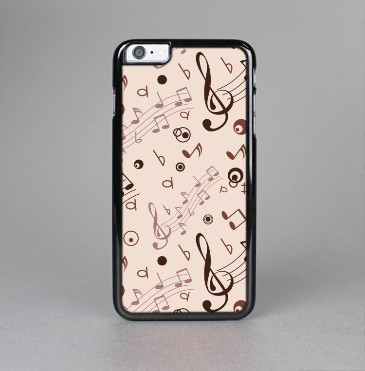 The Tan Music Note Pattern Skin-Sert for the Apple iPhone 6 Skin-Sert ...