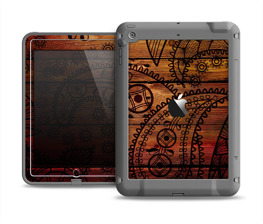 The Tattooed WoodGrain Apple iPad Air LifeProof Fre Case Skin Set ...