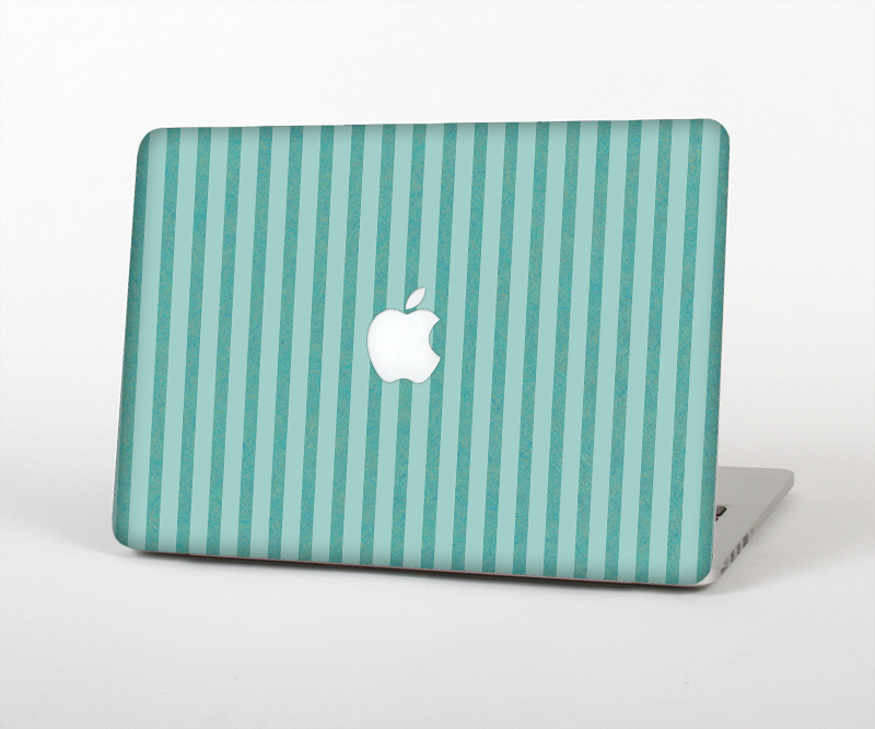 The Teal Vintage Stripe Pattern v7 Skin Set for the Apple MacBook Pro ...