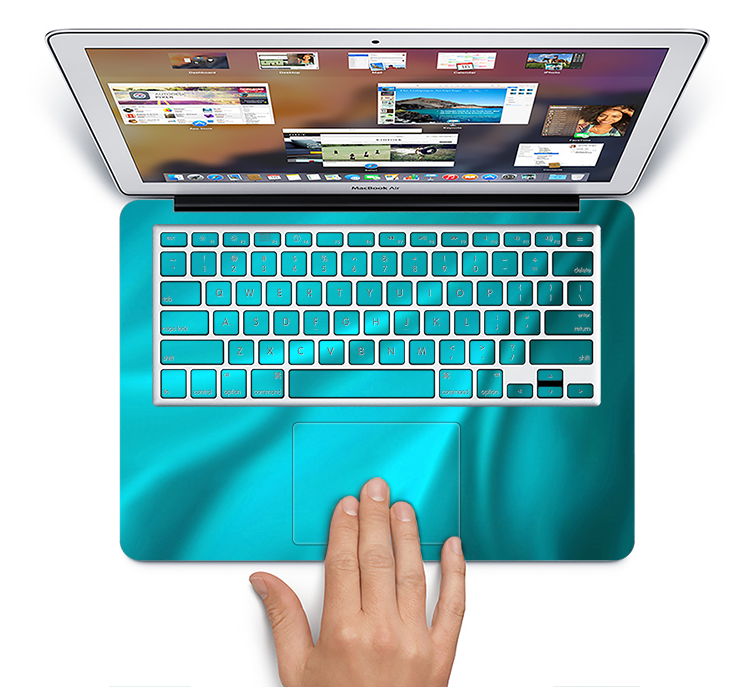 The Turquoise Highlighted Swirl Skin Set for the Apple MacBook Pro 15 ...