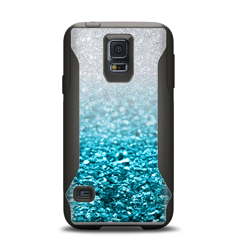 The Turquoise & Silver Glimmer Fade Samsung Galaxy S5 Otterbox Commute ...