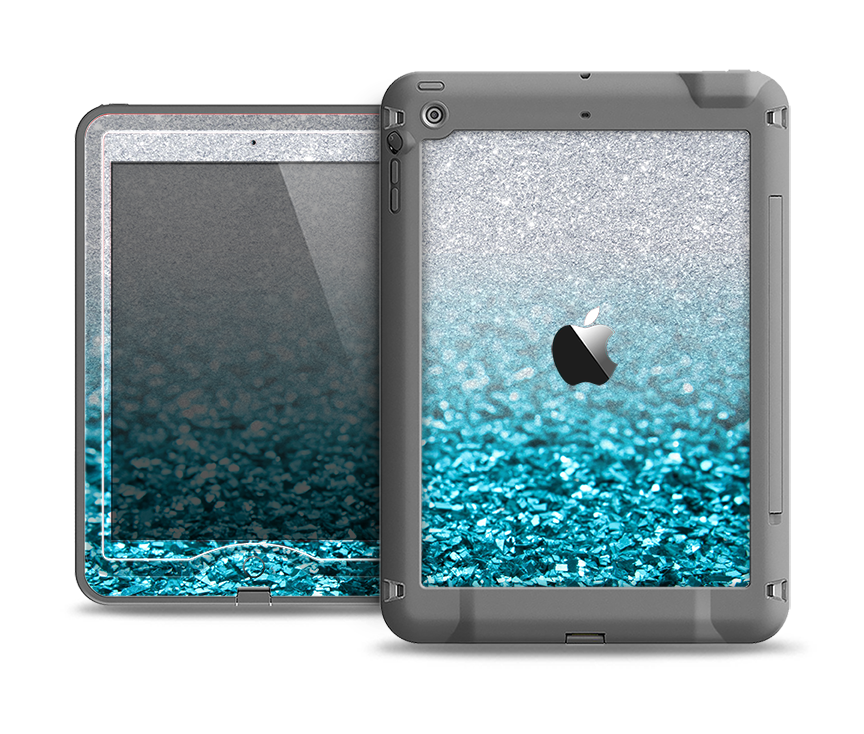 The Turquoise & Silver Glimmer Fade Apple iPad Air LifeProof Nuud Case ...