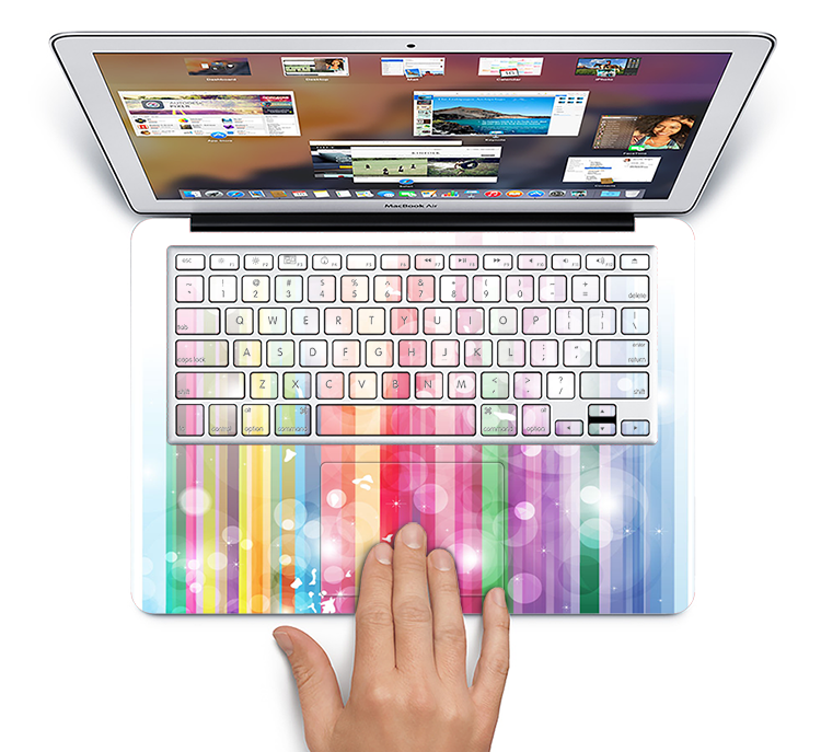 The Unfocused Color Vector Bars Skin Set for the Apple MacBook Pro 15 ...