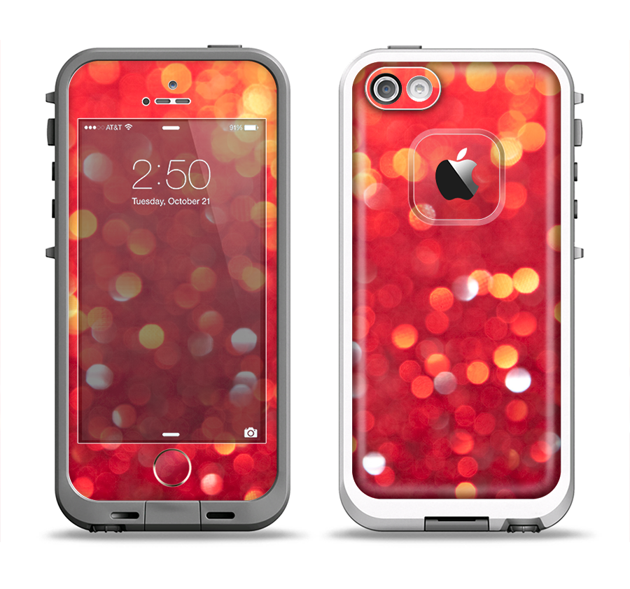 The Unfocused Red Showers Apple iPhone 5-5s LifeProof Fre Case Skin Se ...