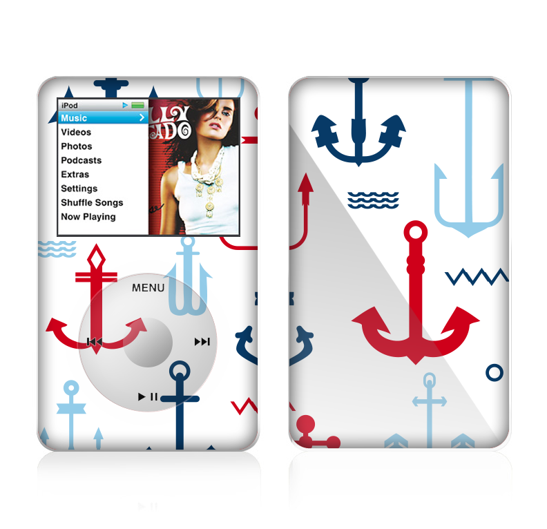 The Various Anchor Colored Icons Skin For The Apple iPod Classic ...