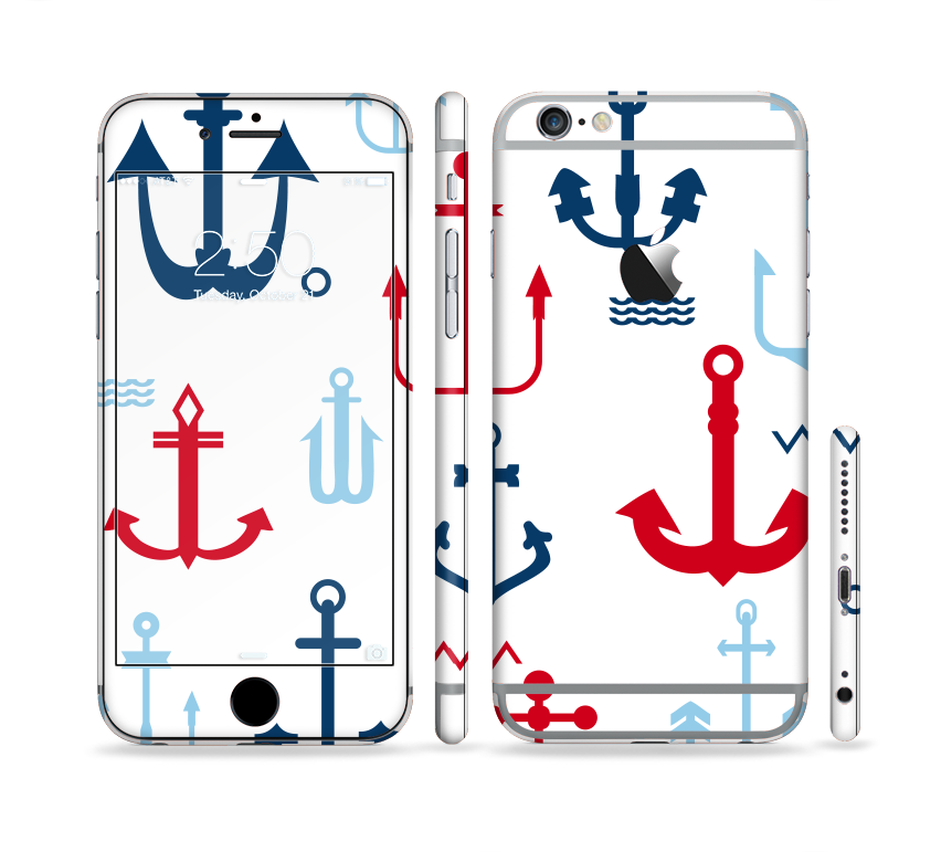 The Various Anchor Colored Icons Sectioned Skin Series for the Apple i ...