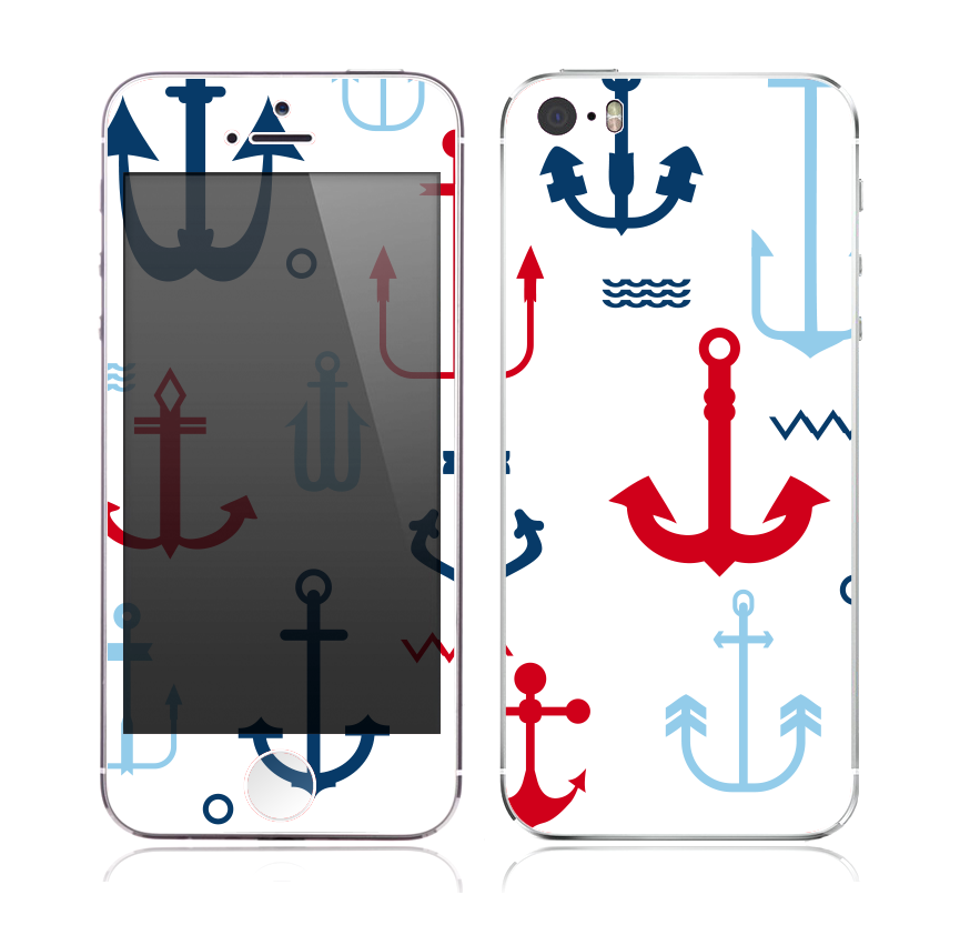 The Various Anchor Colored Icons Skin for the Apple iPhone 5s – DesignSkinz