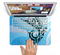 The Vector Blue Abstract Fish Skin Set for the Apple MacBook Pro 15" w ...