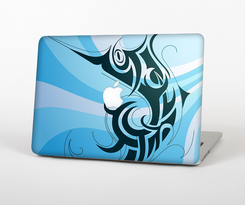 The Vector Blue Abstract Fish Skin Set for the Apple MacBook Pro 15" w ...