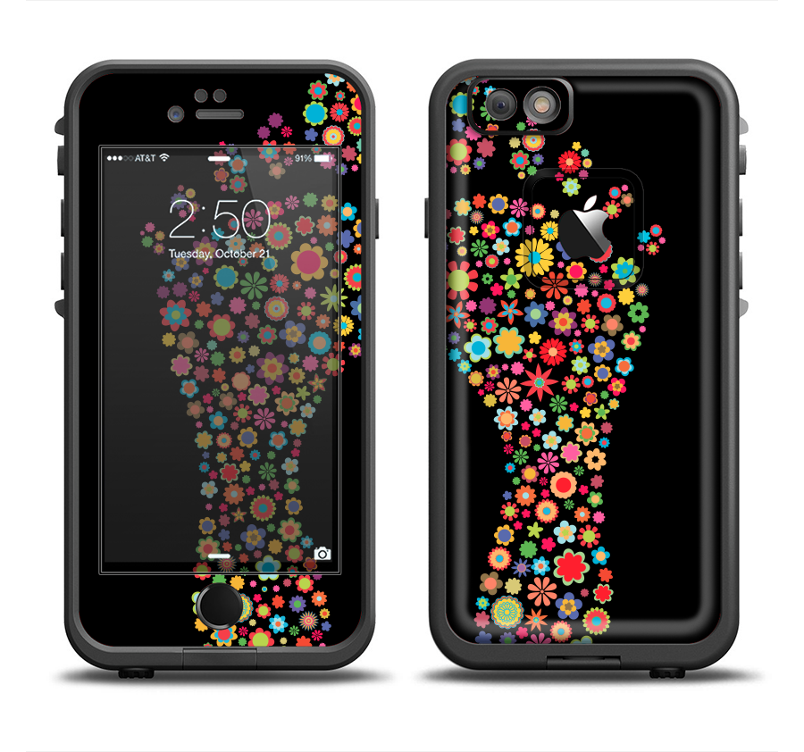 the vector floral feet icon collage Apple iPhone 6/6s Plus LifeProof ...