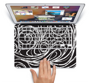 The Vector White and Black Segmented Swirls Skin Set for the Apple Mac ...