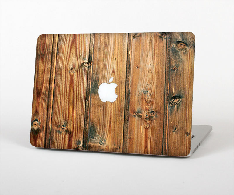 The Vertical Raw Aged Wood Planks Skin Set for the Apple MacBook Pro 1 ...