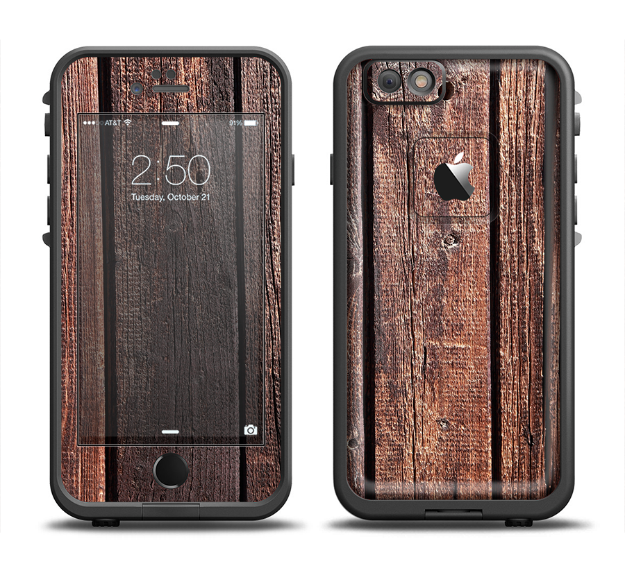 the vetrical raw dark aged wood planks Apple iPhone 6/6s Plus LifeProof ...