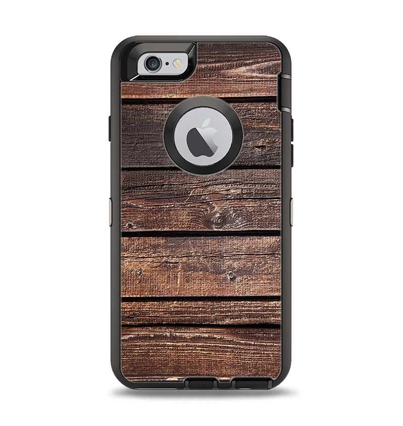 The Vetrical Raw Dark Aged Wood Planks Apple iPhone 6 Otterbox Defende ...