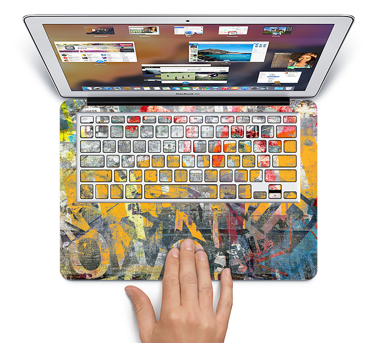 The Vibrant Colored Graffiti Mixture Skin Set for the Apple MacBook Pr ...