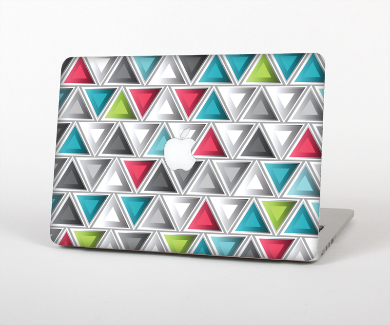 The Vibrant Colored Triangled 3d Shapes Skin Set for the Apple MacBook ...