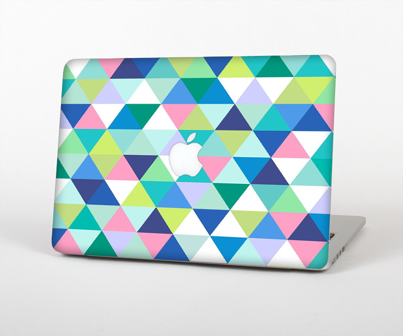 The Vibrant Fun Colored Triangular Pattern Skin Set for the Apple MacB ...