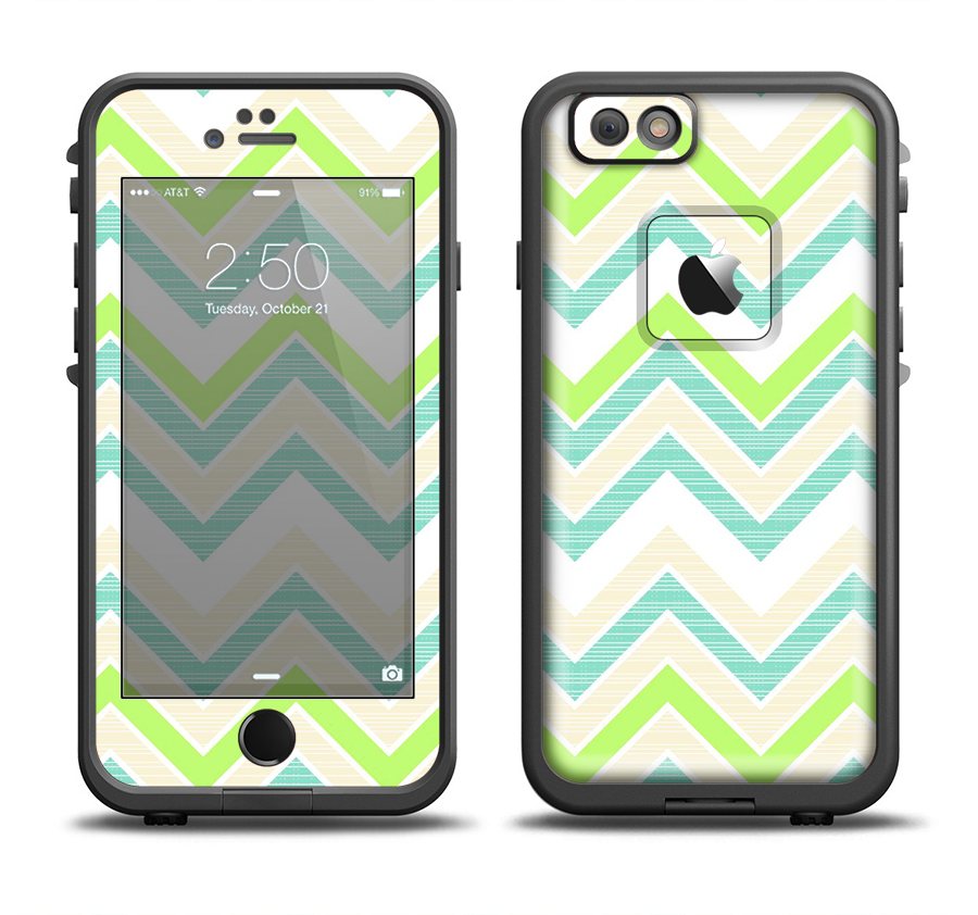 the vibrant green vintage chevron pattern Apple iPhone 6/6s Plus ...
