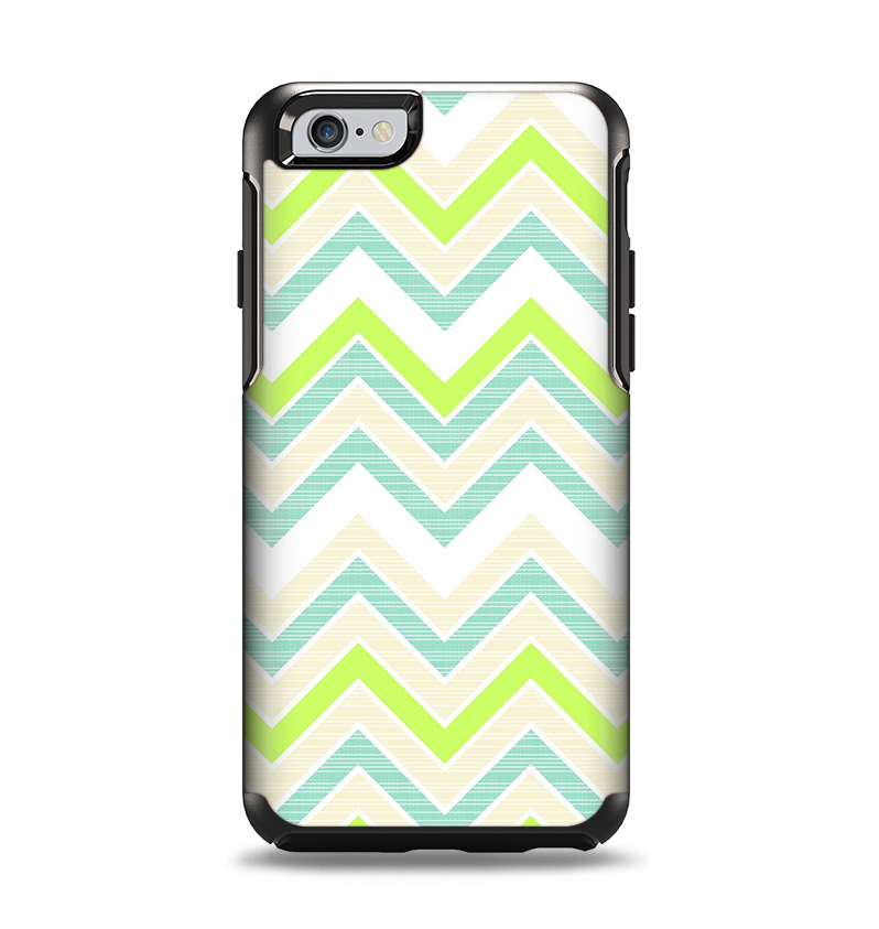 The Vibrant Green Vintage Chevron Pattern Apple iPhone 6 Otterbox Symm ...