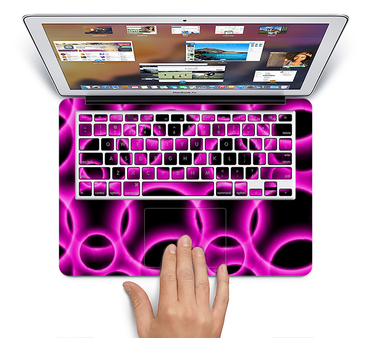 The Vibrant Pink Glowing Cells Skin Set for the Apple MacBook Pro 15 ...