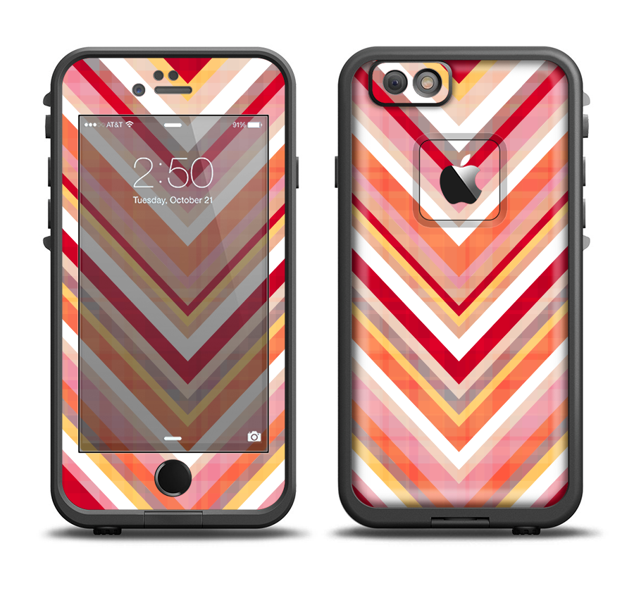 the vibrant red yellow sharp layered chevron pattern Apple iPhone 6/6s ...