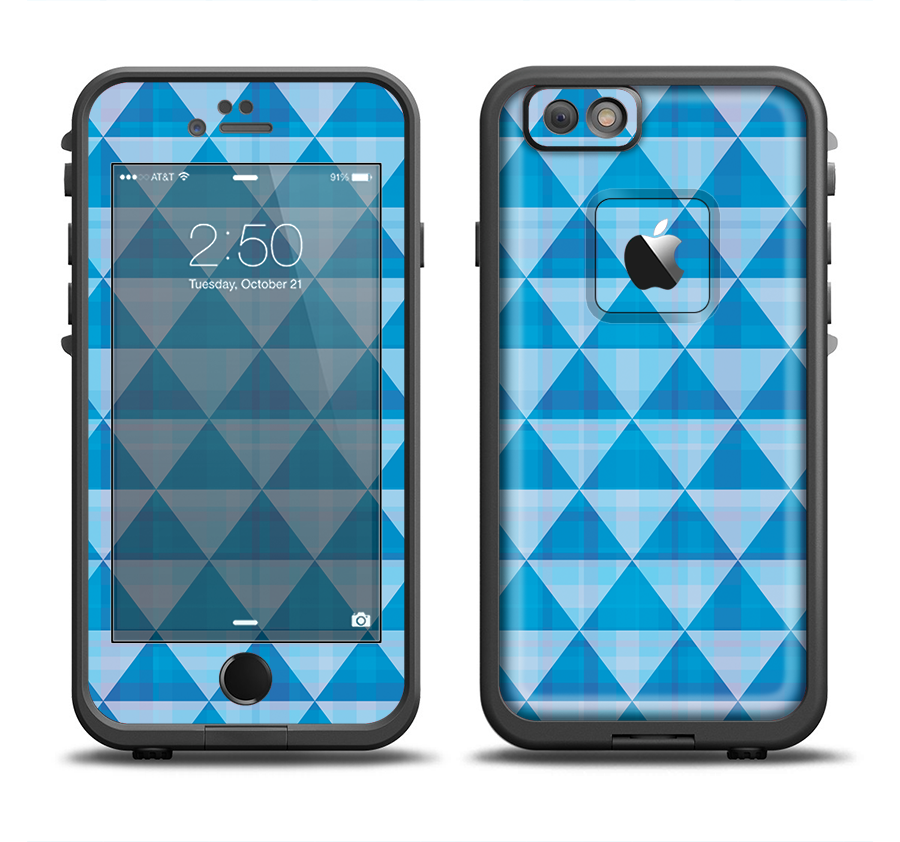 the vintage blue striped triangular pattern v4 Apple iPhone 6/6s Plus ...