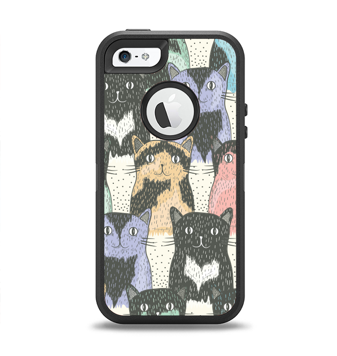 The Vintage Cat portrait Apple iPhone 5-5s Otterbox Defender Case Skin ...