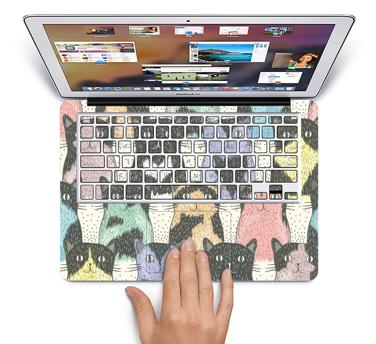 The Vintage Cat portrait Skin Set for the Apple MacBook Pro 15" with R ...
