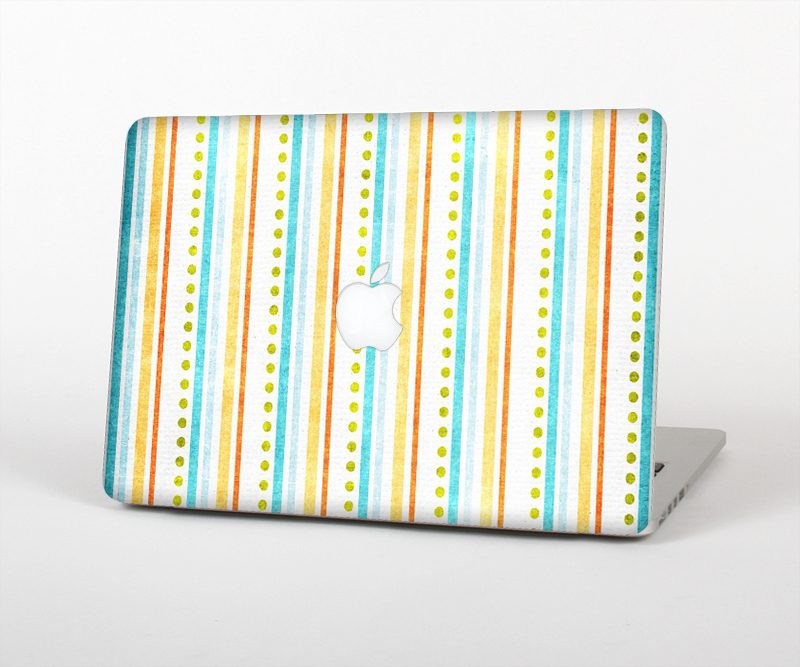 The Vintage Colored Stripes Skin Set for the Apple MacBook Pro 15" wit ...