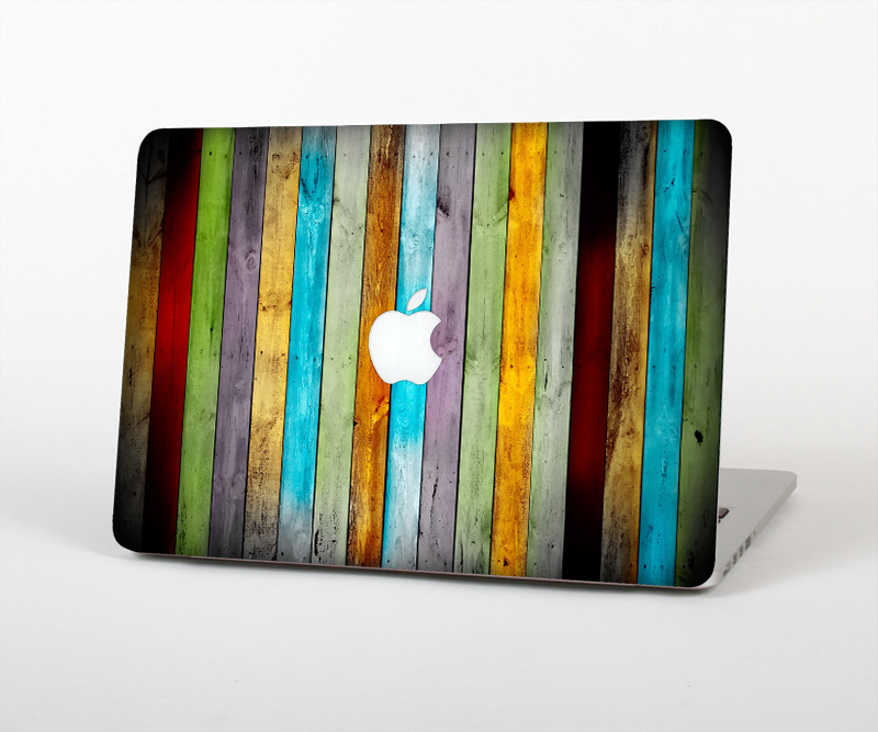 The Vintage Colored Wooden Planks Skin Set for the Apple MacBook Pro 1 ...