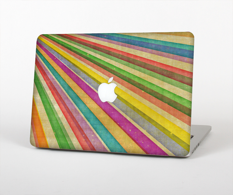 The Vintage Downward Ray of Colors Skin Set for the Apple MacBook Pro ...