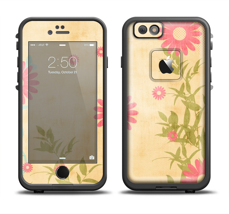 the vintage golden flowers Apple iPhone 6/6s Plus LifeProof Fre Case ...