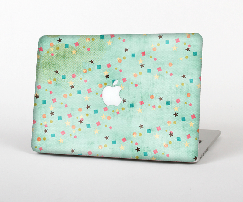 The Vintage Green Shapes Skin Set for the Apple MacBook Pro 15" with R ...
