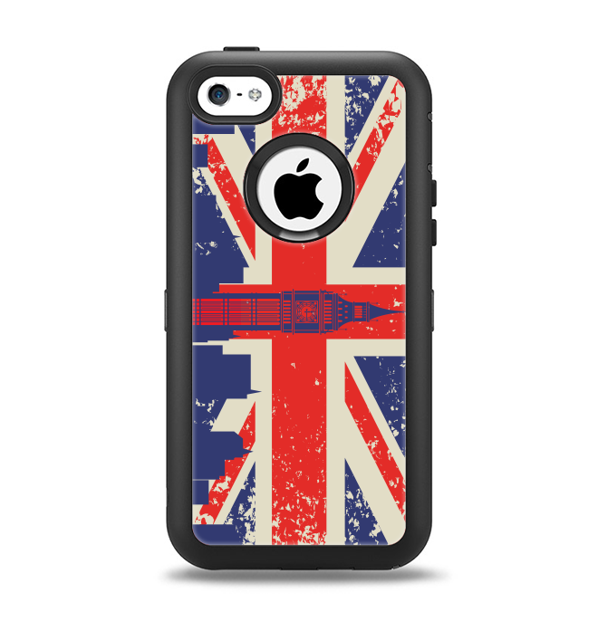 The Vintage London England Flag Apple iPhone 5c Otterbox Defender Case ...