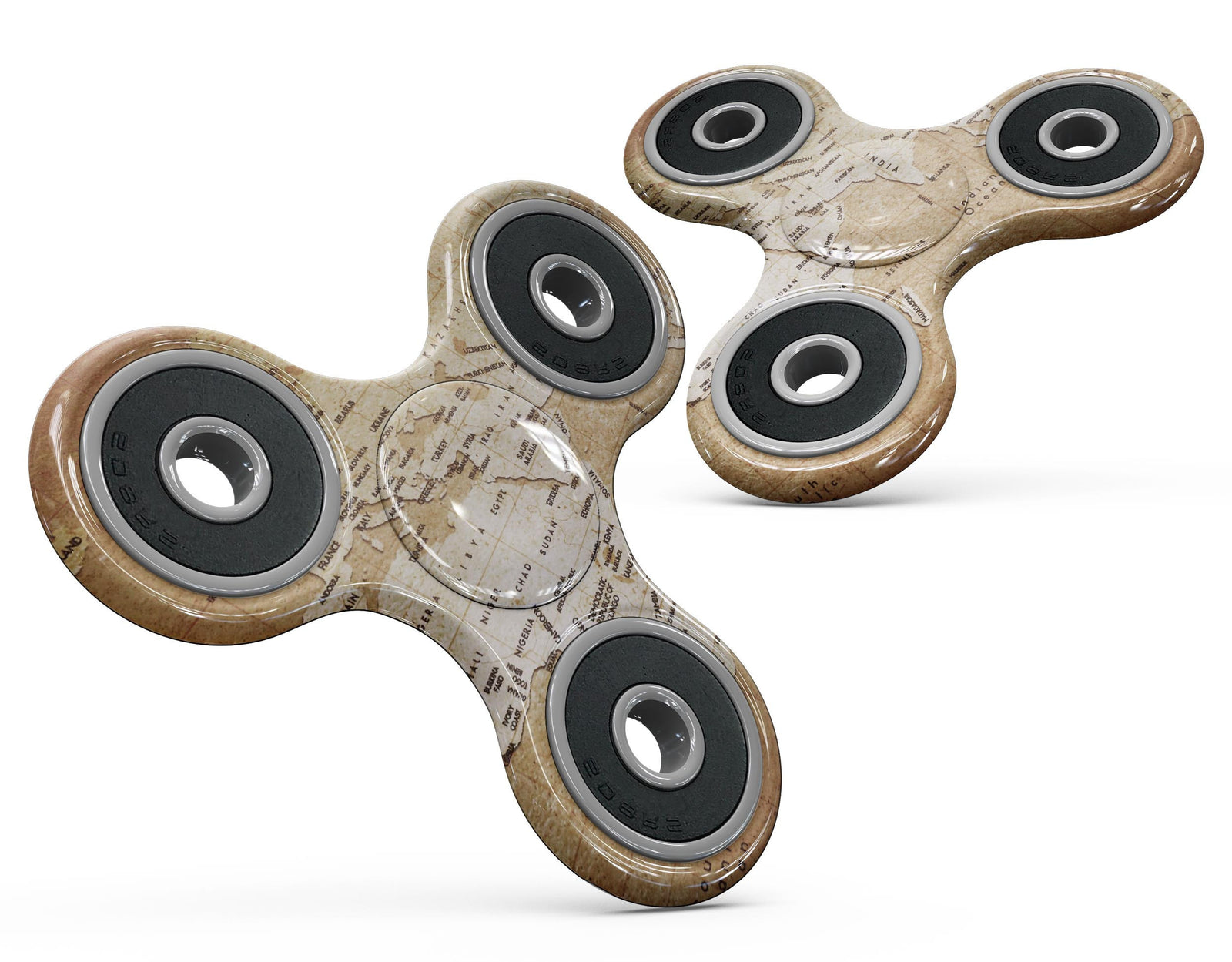 The Vintage Mother Russia Map Pattern Full-Body Fidget Spinner Skin-Ki ...